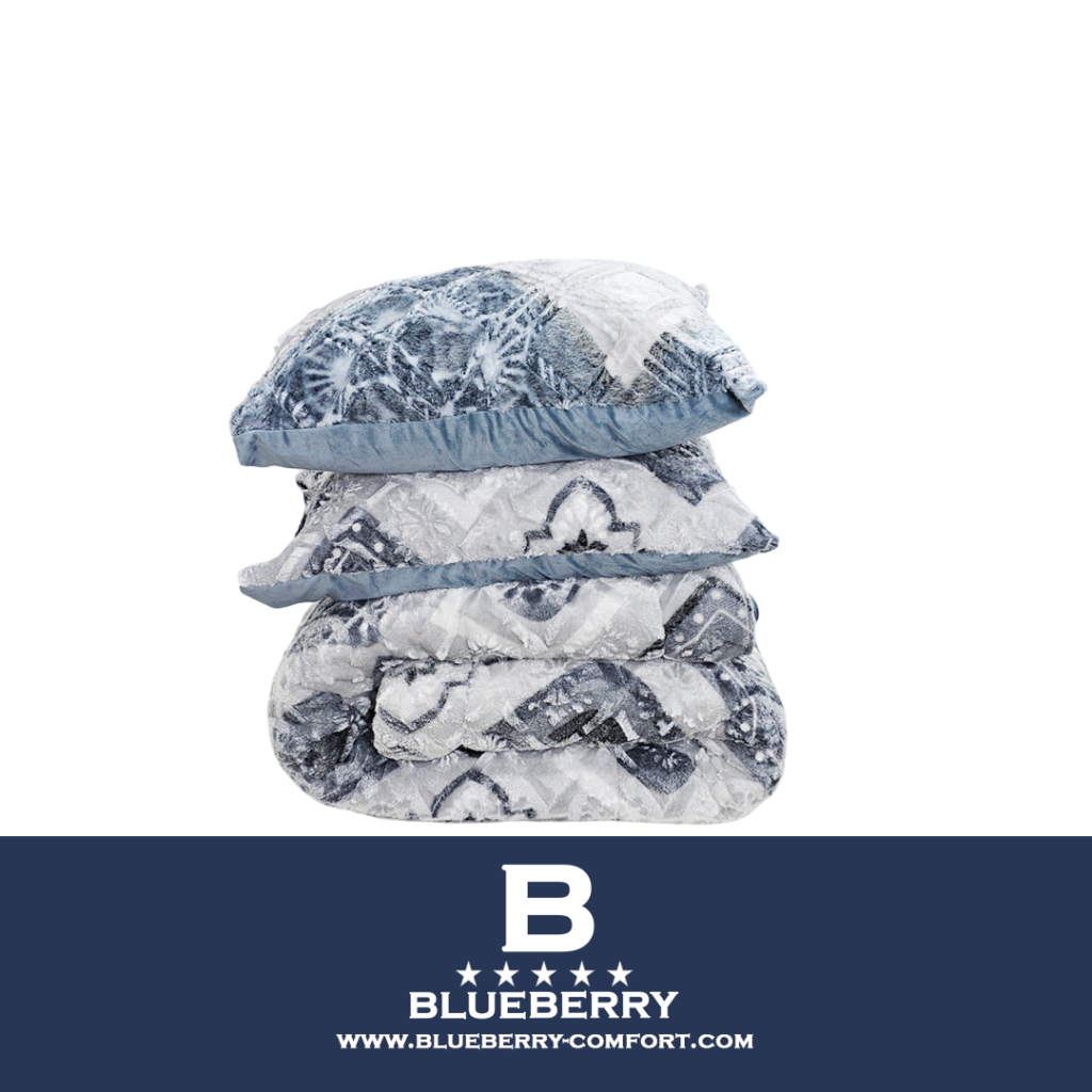 لحاف كينج قطيفة Fur Collection BLUEBERRY فرو فاخر – دافئ، ناعم ومريح ...